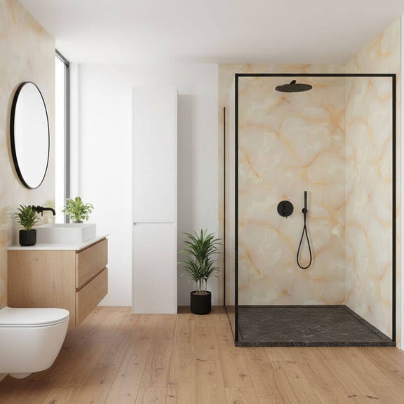 Imprevia Amber Onyx PVC Shower Panel - 1M x 2.4M – Panel Company