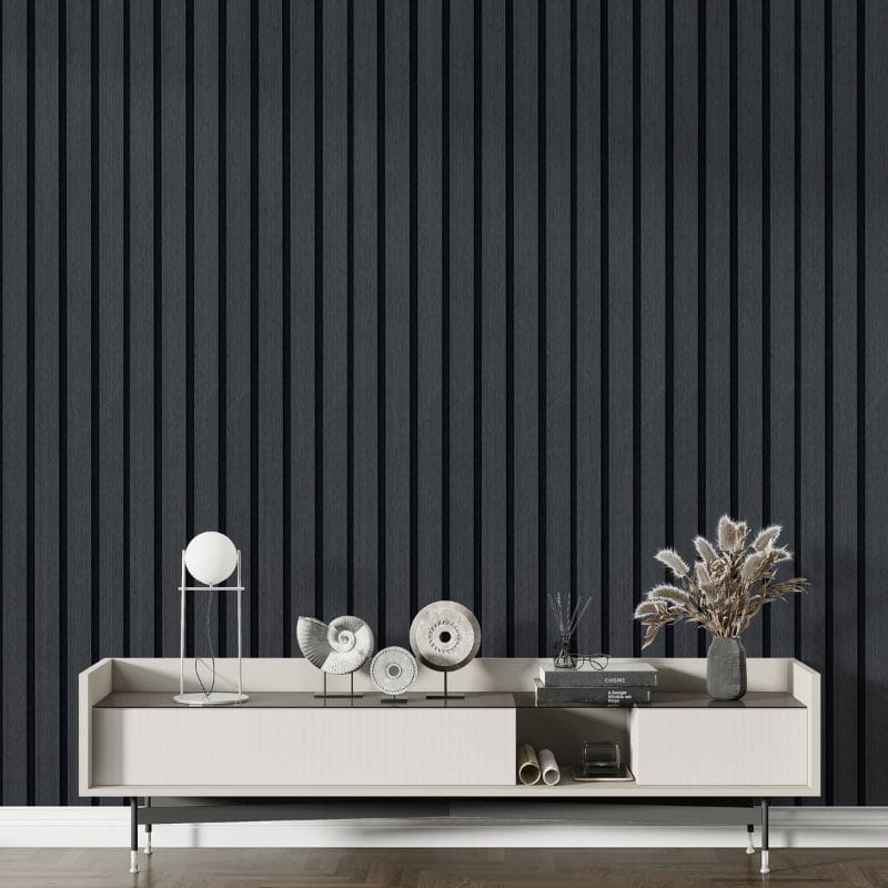 Buy Wide Acoustic Charcoal Slat Wall Panelling | Strivo | Panel Co ...