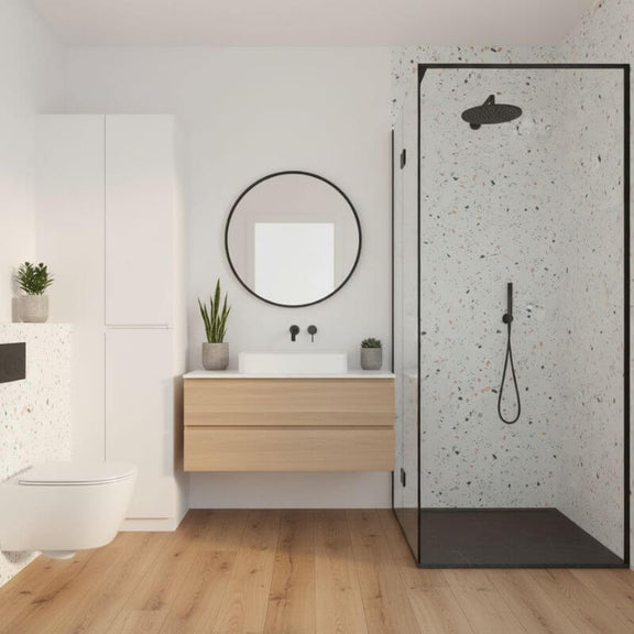 Imprevia Coral Terrazzo PVC Shower Panel - 1M x 2.4M – Panel Company