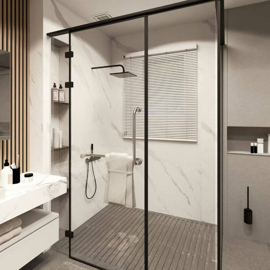 Premium Ultra Matt Carrara Shower Board | The Panel Company