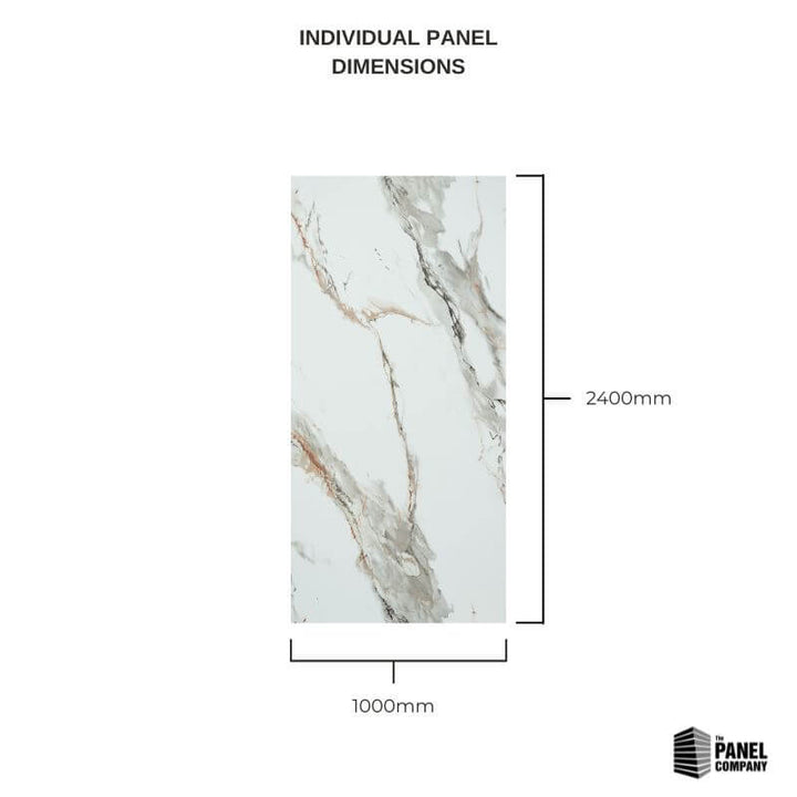 Imprevia Sahara Marble PVC Shower Panel - 1M x 2.4M – Panel Company