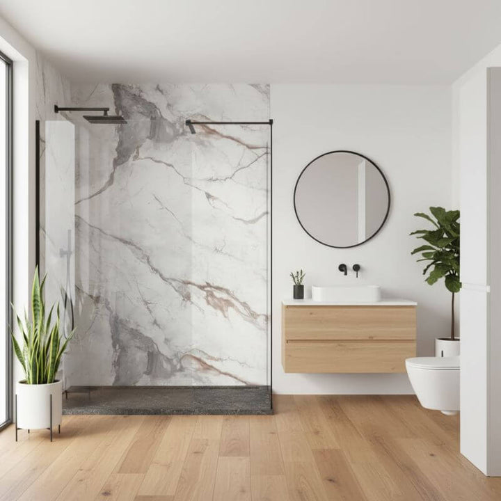 Imprevia Storm Grey Marble PVC Shower Panel - 1M x 2.4M – Panel Company