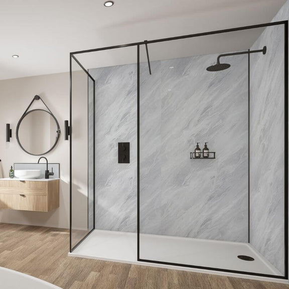 Wetwall Mermaid Brera Marble Shower Panel – Panel Company