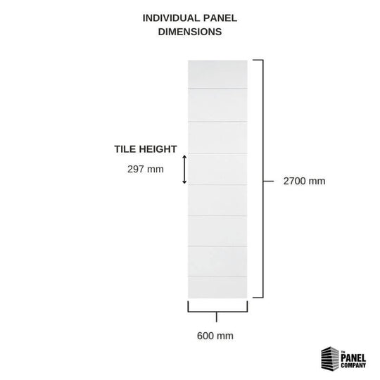 White Tile Wall Panel - 600mm – Panel Company