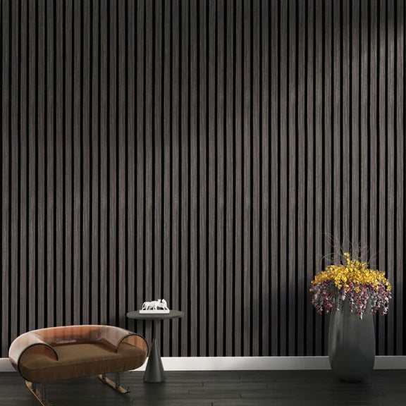 Strivo® Acoustic Black Oak Slat Panel | The Panel Company