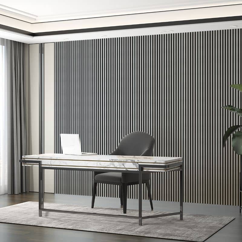 Silver Metallic Slat Wall Panel | Sulcado | The Panel Company