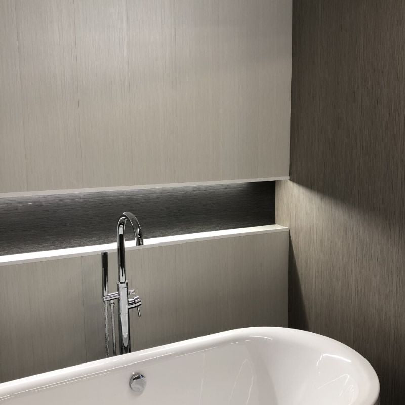 Abstract Brushed Effect Taupe Wall Panels | The Panel Company